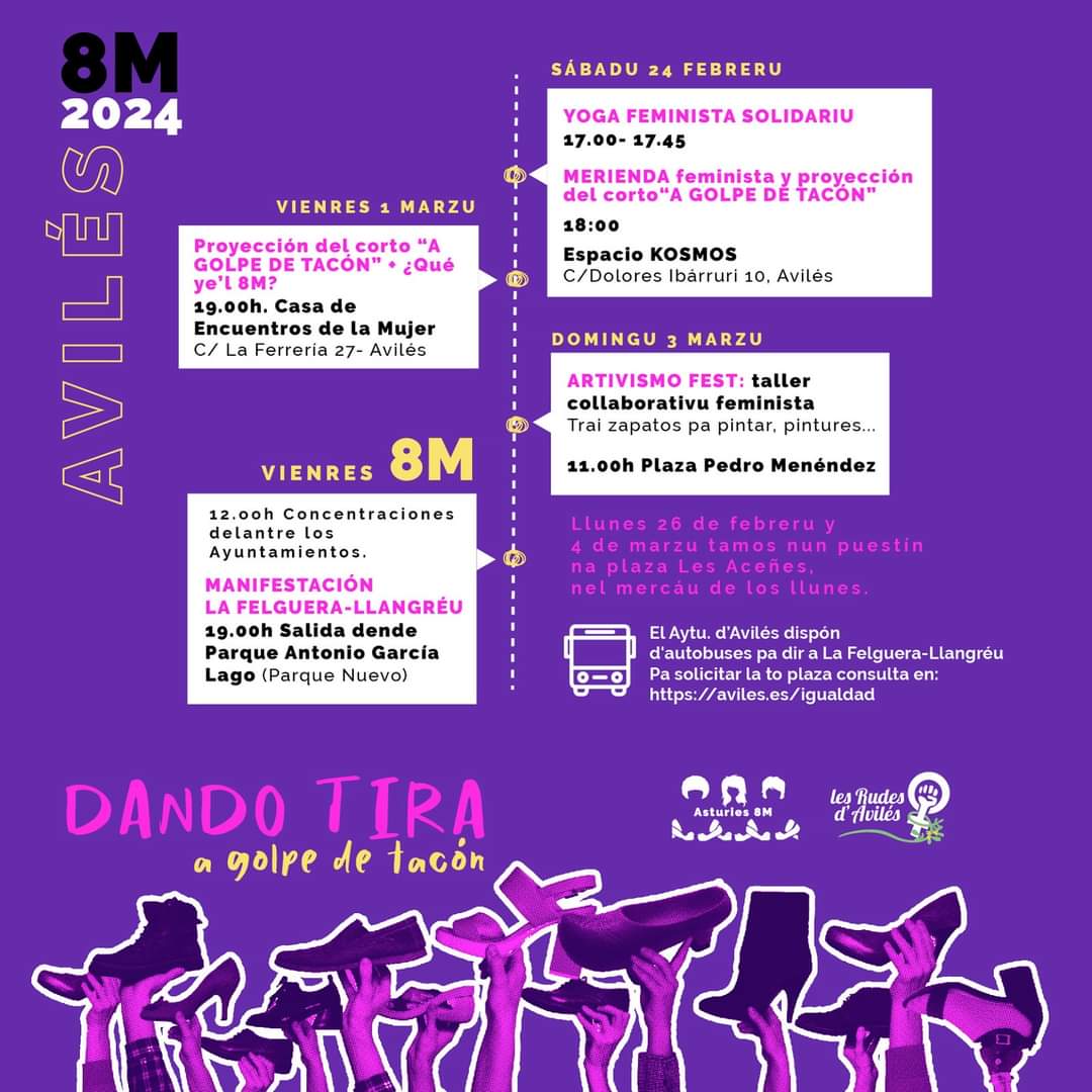 Actividades 8M 2024. Avilés