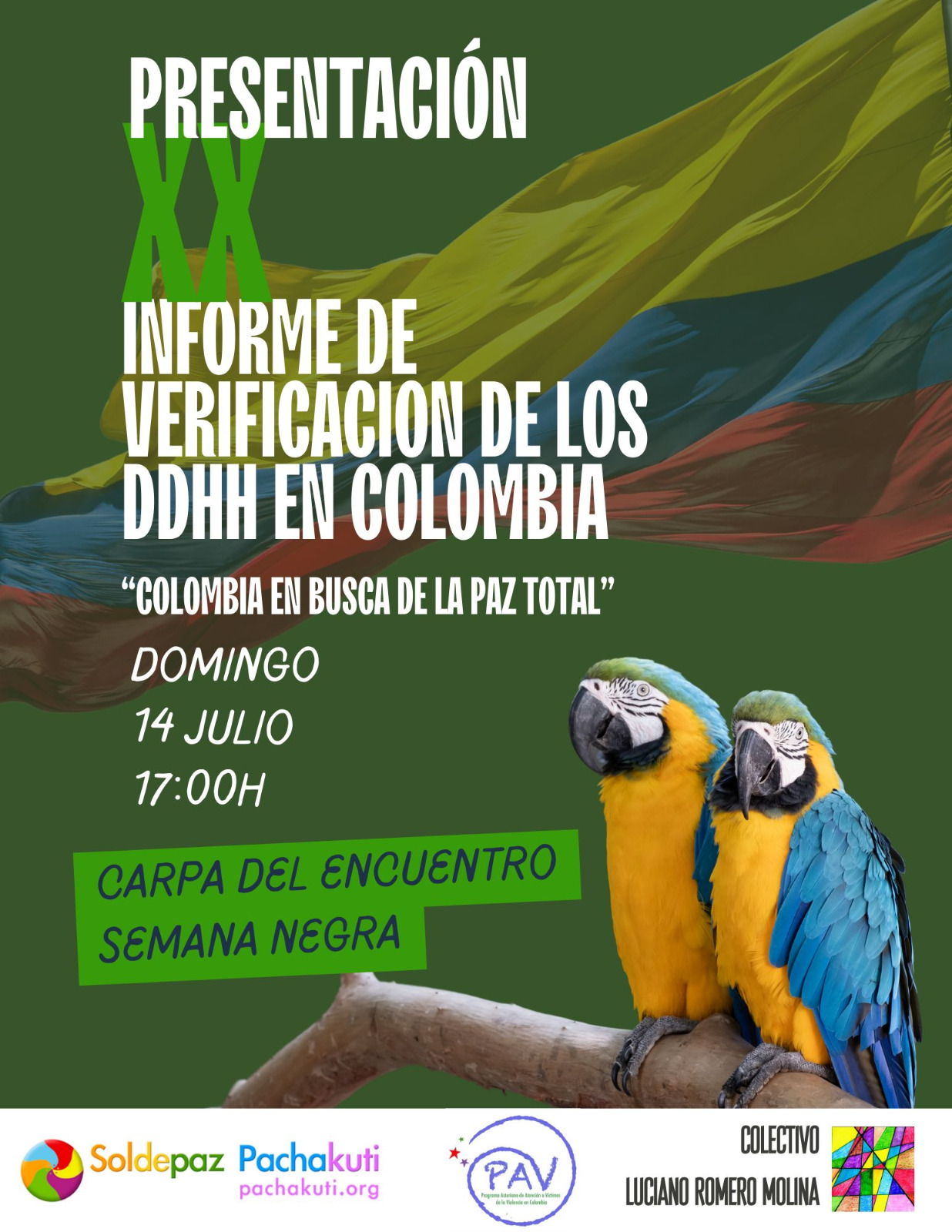 Presentación XX Informe de verificación de los DD.HH en Colombia